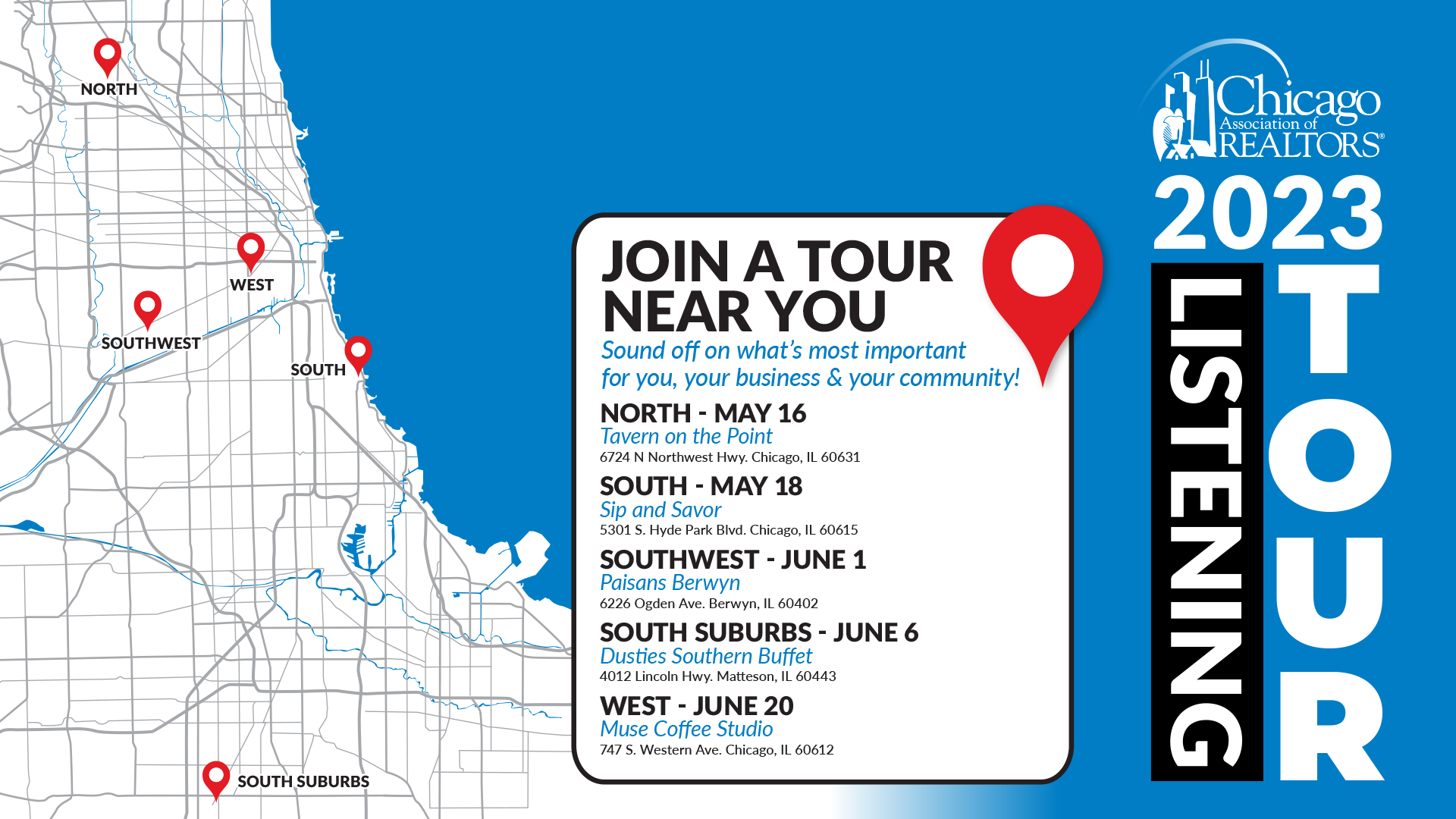 Attend a Listening Tour Near You! | Chicago Association of REALTORS®
